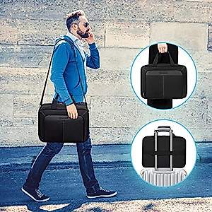 Necoka PS5 Carrying Case, Protective PS5 Case Compatible with Playstation 5 Digital Edition, Large Storage PS5 Travel Bag for Console Controller Disk Games Accessories Christmas Gift, Black