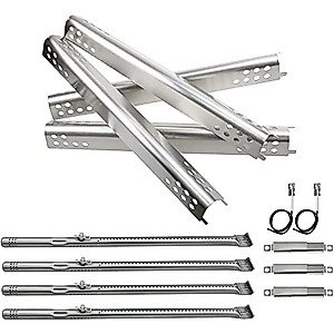 Hisencn Grill Replacement Parts for Charbroil Performance 475 4 Burner 463347017 463377319 463376017 463335517 463342119 463347418 G470-5200-W1 Burner G470-0004-W1A Heat Plates and Cooking Grates