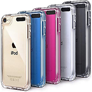 iPod Touch 7 Case Clear,IDWELL Touch 6 Touch 5 Case with 2 Screen Protectors, Clear Slim Soft TPU Bumper Hard Cover for iPod Touch 5/6/7th Generation (Latest Model,2019 Released), HD Clear