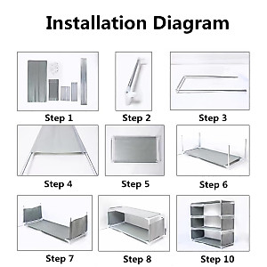 Anyvold Shoe Rack, Simple assembly and disassembly of shoe racks Expandable & Adjustable Fabric Shoe Shelf Storage Organizer,for outdoor and indoor
