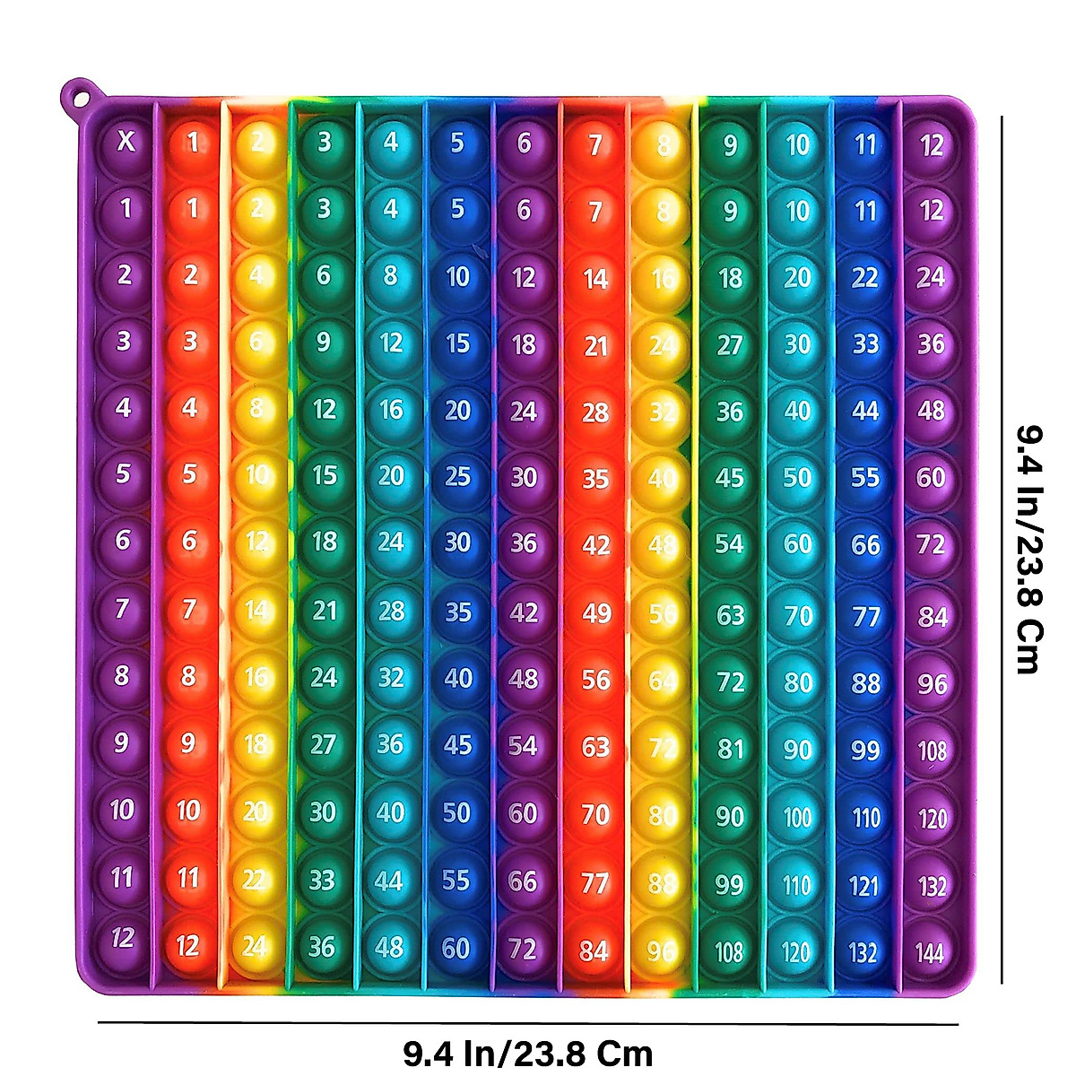 Educational Sensory Fidget Toy Multiplication Pop It Double Sided12x12 & 12x24 Classroom Must Haves Learn Math with Educational Fidget Toy Adult and Child ADHD Fidget Sensory Toy Math Manipulatives