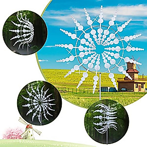 RIBOZRS Metal Plastic Windmill Suitable for courtyard, garden and outdoor decoration