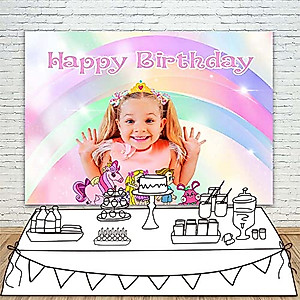 SIMILAR Love Diana Birthday Party Supplies Backdrop Pink Happy Birthday Princess Diana Background for Girl 1st Birthday Vinyl Rainbow Backgrounds Backdrops for Kids Party Decorations, 5x3ft
