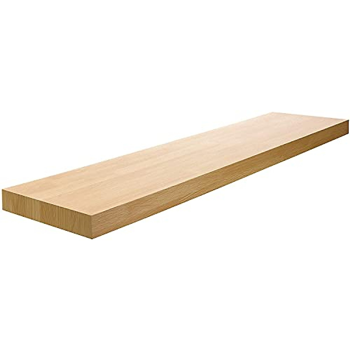 Kiera Grace Uniquely Modern Stockholm Aberg Engineered Wood Floating Wall Shelf with LED Light for Home, Room, & Office, 9.25”L x 35.4”W x 1.5”H, Oak Beige