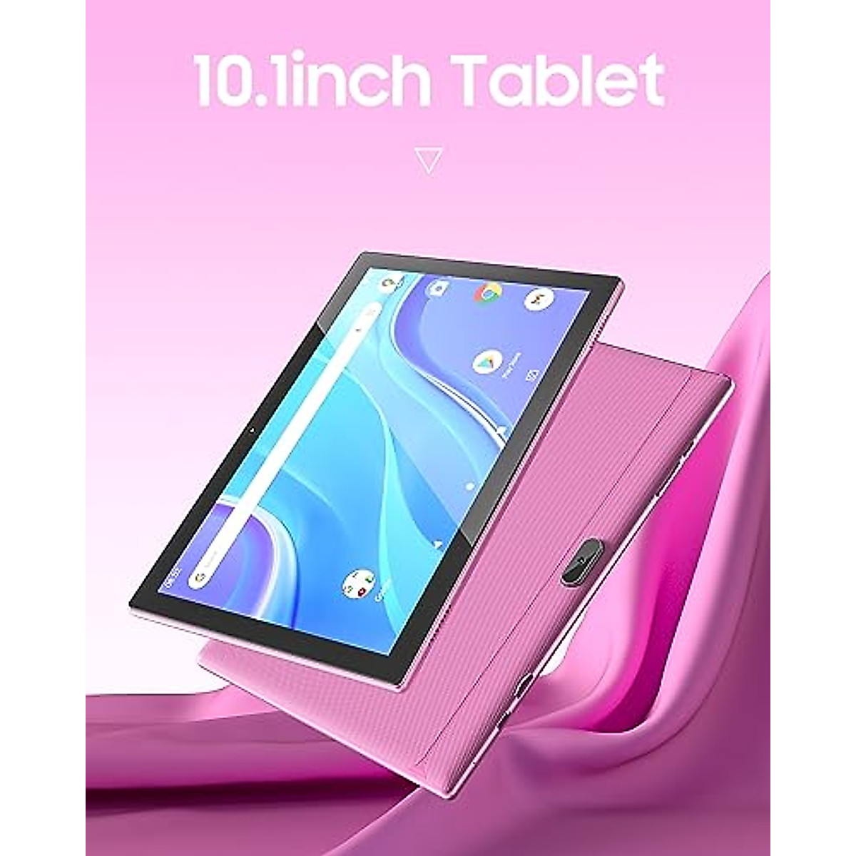 YQSAVIOR 10 inch Tablet, Android 13 Tablet PC, 6GB RAM 64GB ROM Tablets, 2.0GHz Processor, 1280×800 HD IPS Screen, Bluetooth, Dual Camera, Dual Speaker, WiFi 6 Tablet Computer 6000 mAh, Pink