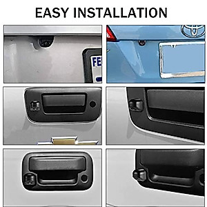 Yoidesu Reverse Backup Camera, IP67 Waterproof Infrared Night Vision 170 Degree Car CCD Rear View Camera, Universal Color CMOS Imaging Chip Backup Parking HD Front View Camera(Black)