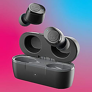 Skullcandy Jib True Wireless Earbud with Microphone / 22 Hour Battery Life / Use with iPhone and Android / Best for Gym, and Gaming / Bluetooth Earbud Headphones - Black