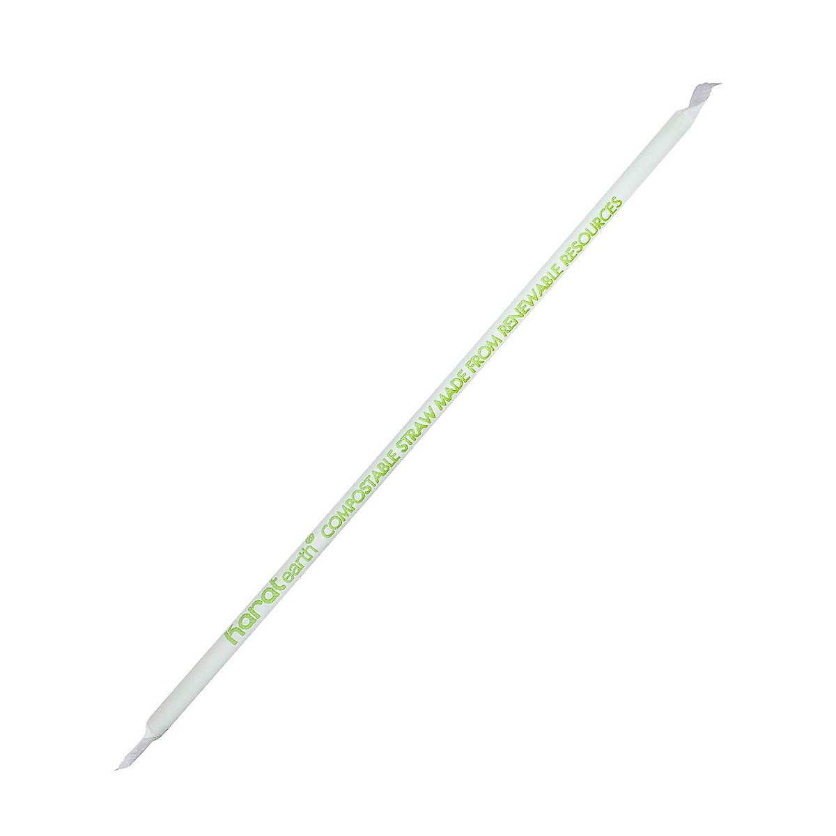 Karat Earth 9.5" PLA Jumbo Straw, Wrapped - Green - 4,800 ct