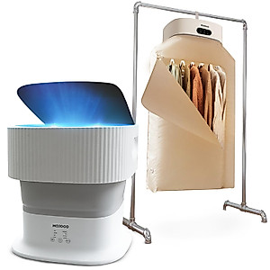 Mojoco Portable Clothes Dryer And Foldable Washing Machine for Apartment, RV, Travel