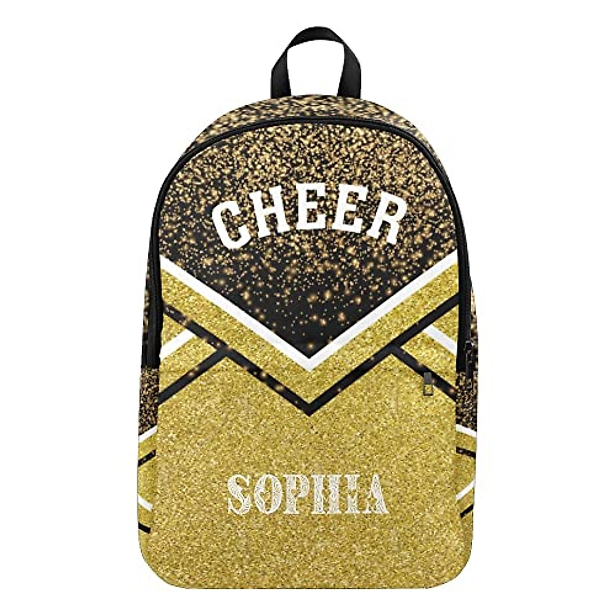 Golden Bling Cheerleaders Backpack Casual Travel Daypack for Men Women Gift 11.8''(L) x 5.51''(W) x 17.72''(H)