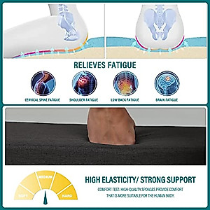 mudilun Bench Cushions,Bench Cushion for Indoor Furniture,70D Thickened Foam,31.4x11.8x1.96in with Ties Patio Cushions with Zipper,Soft Sofa Seat Cushion,Gray Patio Swing Pads