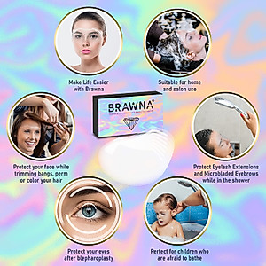 Protective Shower Visors with Pink Organza Bag for Eyelash Extensions, Microblading, Brow Lamination, Eye Surgery, Blepharoplasty - PMU Supplies (25 Count (Pack of 1))