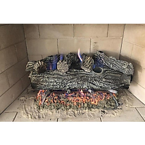 ZBXFCSH Glowing Embers Rock Wool Mixed with Vermiculite for Vented Gas Log Sets, Inserts,Fireplaces, Fire-Pit and Stoves