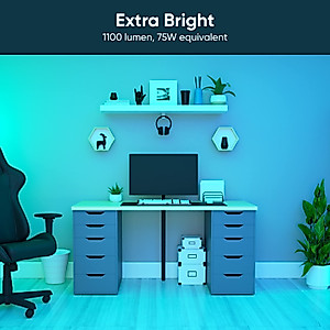 Wyze Bulb Color, 1100 Lumen WiFi RGB and Tunable White A19 Smart Bulb, Works with Alexa and Google Assistant, Four-Pack