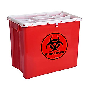 Ignixia Biohazard Sign Decals (Pack of 10) Round Stickers for Hospitals, Labs, and Industrial use Universal Biohazard Symbol