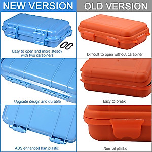 Aosiyp Waterproof Dry Box,Waterproof Storage Case,Waterproof Box Shockproof Dry Storage Box with 2 U?Shape Buckle for Fishing Cam Hiking (Blue)