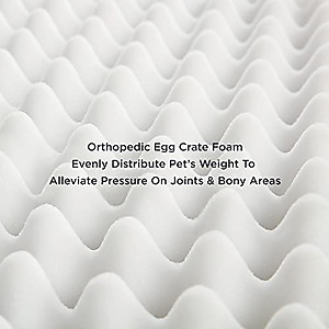 Bedsure Large Dog Bed for Large Dogs - Big Orthopedic Dog Beds with Removable Washable Cover, Egg Crate Foam Pet Bed Mat, Suitable for Dogs Up to 75lbs, Dark Grey