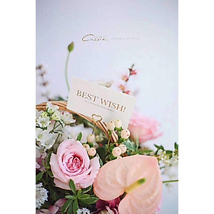 JoeYoo 30 Pcs Metal Wire Floral Place Card Holder, DIY Craft Wire Clip Table Card Note Photo Memo Holder, Metal Clamp Clay Cake Decoration Accessories (Heart Shape)