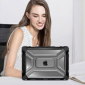 MOSISO Compatible with MacBook Pro 13 inch Case M2 2023 2022 2021 2020 A2338 M1 A2289 A2251 with Touch Bar Touch ID, Heavy Duty Plastic Hard Shell Case with TPU Bumper & Keyboard Cover, Black