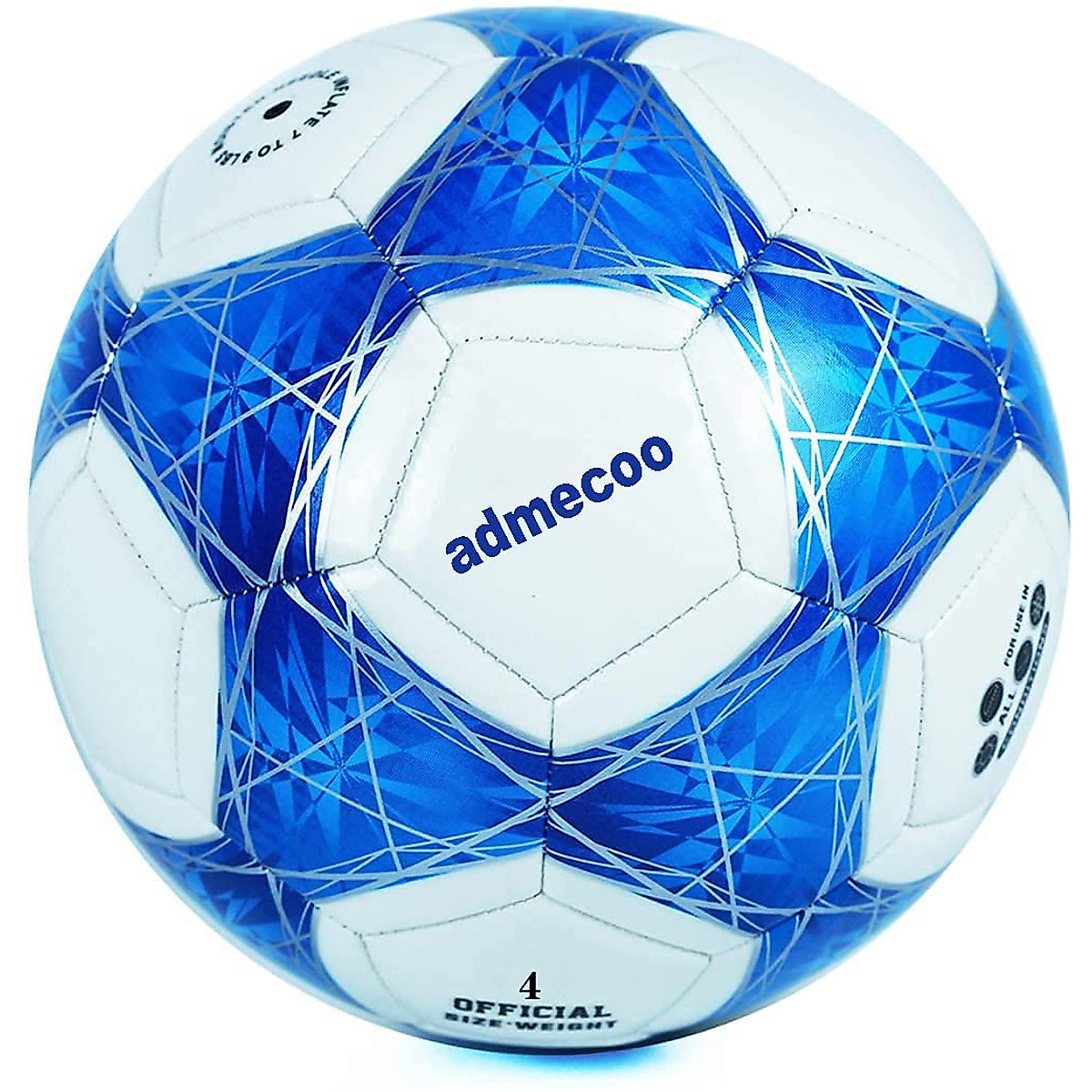 admecoo Light Up Soccer Ball Glow in The Dark Soccer Ball Size 3/4/5 with Needles and Pump Ball for Men Youth and Adult Night Games
