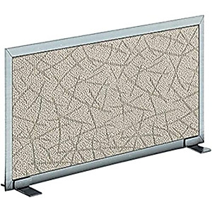 Obex Acoustical Free Standing Screen, Cubicle Accessories Privacy Panel, Desk Office Furniture Partitions Portable Sound Proof Dividers, 24" x 24", Natural