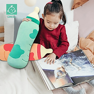 Achwishap Plush Pillow 27.5", Bottle Style Plush Toy Pillow, Long Plush Sleeping Hugging Pillows for Boys Girls Twins, Ace-High Gifts at Birthday (27.5in, Blue)