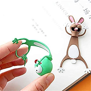 Wacky Bookmark Palz-3d Stereo Kawaii Cartoon Lovely Animal Bookmark Wacky Bookmark Palz Original Cute Book Marks (Rabbit)