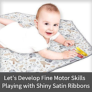 Dad-Baby Hexagon Playpen Mattress, Baby Floor Mat Fits Regalo Play Yard 6 Panel Playpen and Hiccapop PlayPod Portable Playpen,Non Slip with Carry Bag,Visual Stimulation,Baby Essentials