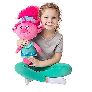 Franco Kids Bedding Soft Plush Cuddle Pillow Buddy, One Size, Trolls World Tour Poppy
