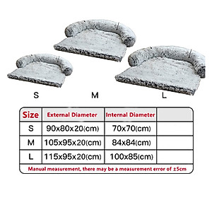 ITOMEN Pet Bed Plush Dog Sofa Bed Washable Calming Dog Beds Large Dogs Cushion Pet Kennel Mat Comfort (Color : Pink, Size : 90x80x13CM)