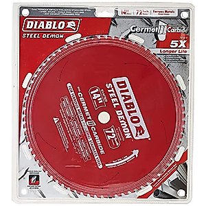 Diablo D1472CF 14-inch Steel Demon 72T Cermet II Carbide Ferrous Metal Saw Blade