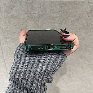 ZIYE Magnetic Case for iPhone 13 Pro Max Case [Compatible with MagSafe] Camera Lens Protector Plating Luxury Cover for Women Men Clear Soft TPU Shockproof Protective Phone Case - Green