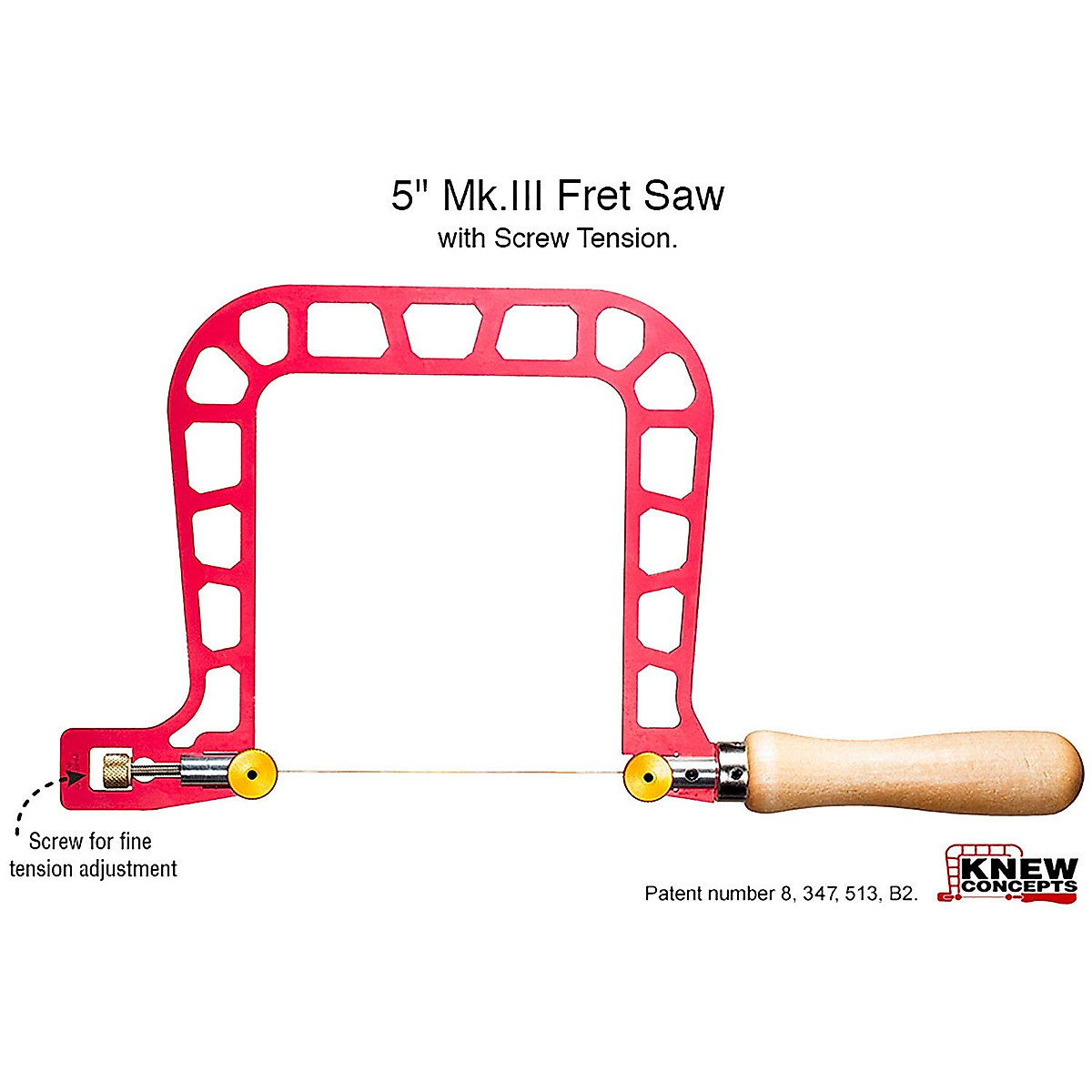 Knew Concepts 5" Woodworker Fret Saw with Screw Tension
