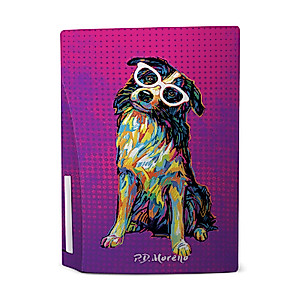 Head Case Designs Officially Licensed P.D. Moreno Border Collie Animals II Matte Vinyl Faceplate Sticker Gaming Skin Case Cover Compatible with Sony Playstation 5 PS5 Disc Edition Console