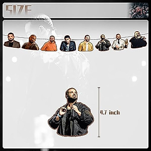 Drake Themed Birthday Party Decorations OVO Aubrey Drake Graham Party Decor Rapper Party Supplies Favors Happy Birthday Banner Cake Toppers Balloons Set of 33Pcs