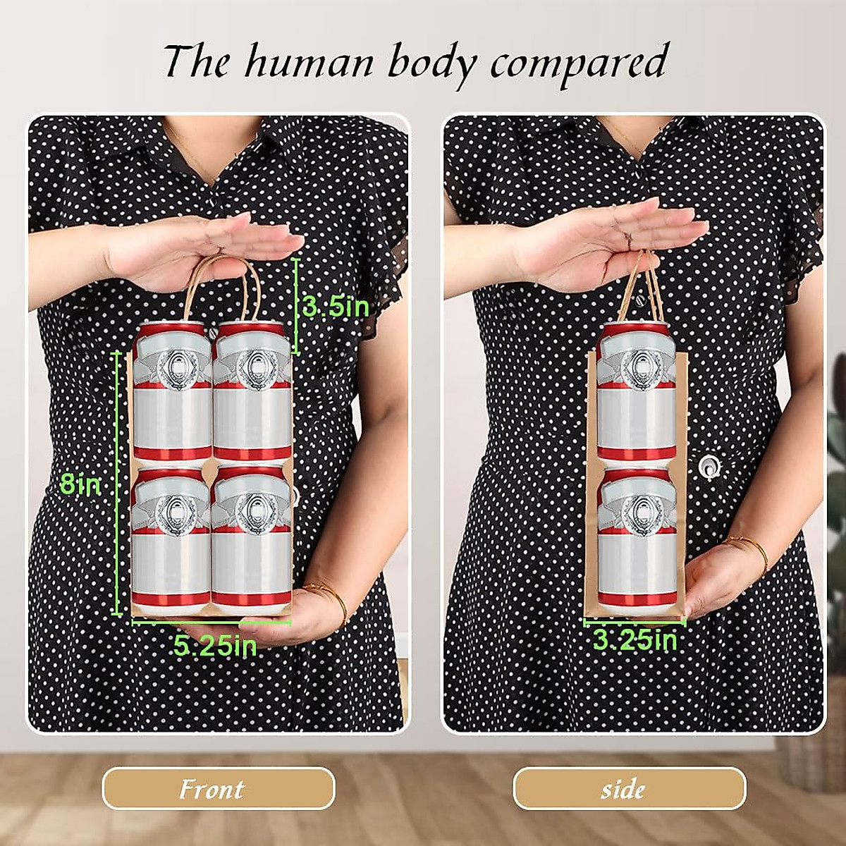 bagmad Sturdy 5.25x3.25x8 inch 100 Pack Small Paper Bags with Handles Bulk, Brown Kraft Bags, Gift Party Favors Grocery Retail Strong Shopping Craft Cub Sacks (Thicken, 100Pcs) (100)