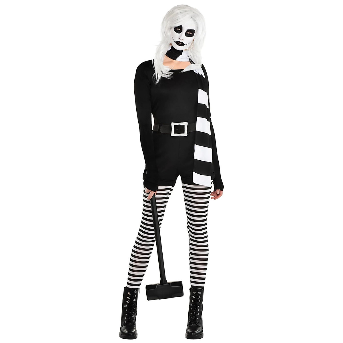 Alice The Psycho Costume - Women Small (Size 2-4) Bewitching Black & White Outfit Perfect For Halloween & Costume Parties - 1 Set