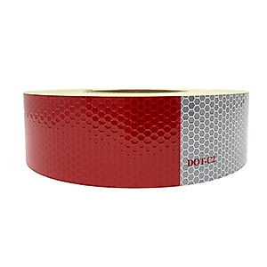 2" x150' roll DOT-C2 Premium Reflective Safety Conspicuity Tape Truck Trailer Boat Horse Trailer Diamond Grade Pattern 7 YR Average Life Waterproof, Strong Adhesive! Glass Bead PC METALIZED Material.