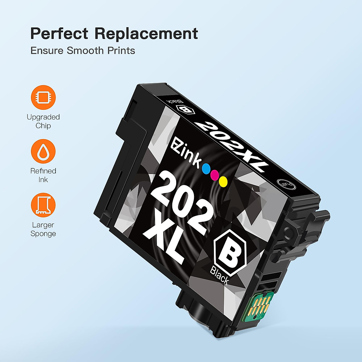 E-Z Ink (TM) Remanufactured Ink Cartridge Replacement for Epson 202XL 202 XL T202XL to use with Workforce WF-2860 Expression Home XP-5100 Printer New Upgraded Chips(Black,2 Pack)