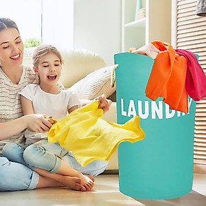 Laundry Basket,85L Large Collapsible Freestanding Laundry Hamper Bag Storage Bin for Dirty Clothes, blanket, Baby Toys ,Bedroom Laundry Room Organizer (Green)