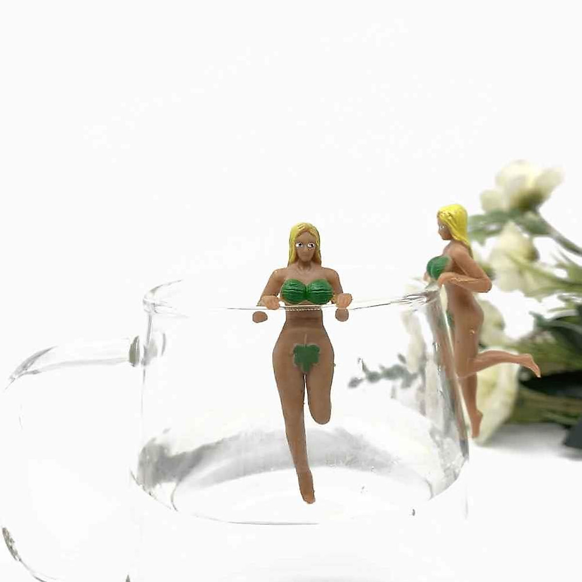 8Pcs Glass Markers, Wine Markers Wine Glass Figure Charms Anime Figurines Wine Bottle Marker Cup Hanging Ornament Identify Label for Drink Marker Bachelorette Party Favors