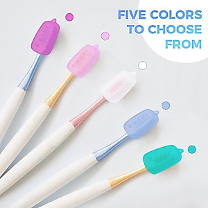 Lapfoon 5 Packs Toothbrush Covers, Silicone Toothbrush Covers Caps for for Electric Toothbrush Replacement Head & Manual Toothbrush, Toothbrush Travel Essentials