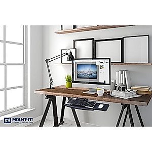 Mount-It! MI-7134 Underdesk Keyboard Drawer with Adjustable Platform, Ergonomic Gel Wrist Pad, Mouse Pad Included, Black