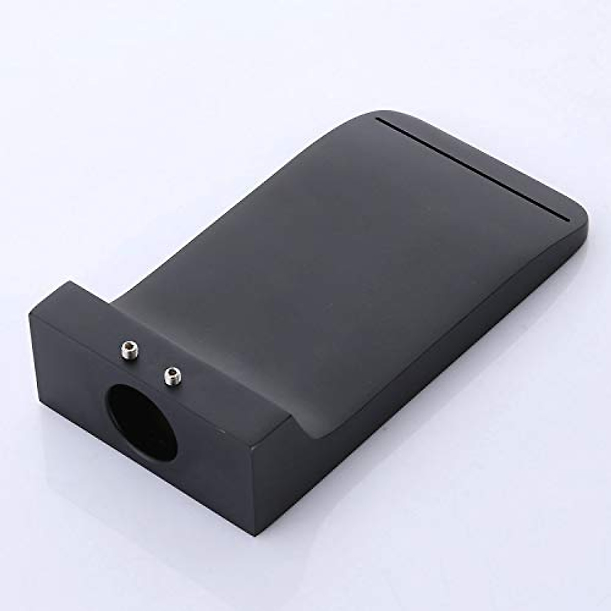 Wall Mounted Bathroom Sink Faucet,NEWRAIN Waterfall Vessel Faucet Single Handle 2 Hole Lavatory Basin Mixer Tap,Black