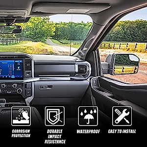 RANSOTO F150 Mirror Glass Right Blind Spot Passenger Side Heated Compatible with Ford F-150 2015 2016 2017 2018 2019 2020 Replace FL3Z17K707A