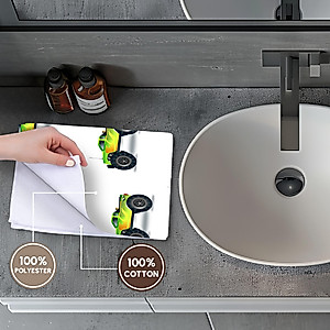 3dRose - Florene - Décor III - Print of Cute Monster Trucks Repeat Pattern - Towels (twl-212610-3)