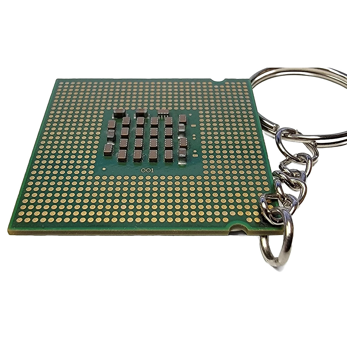 TekJuic The Ultimate Geek Accessory - Recycled CPU Processor Keychain Made from Reclaimed Computer Parts
