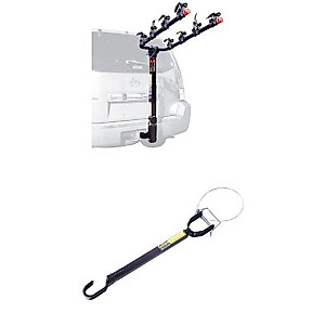 Allen Sports Deluxe 4-Bike Hitch Mount Rack with 2-Inch Receiver and Allen Sports Tension Bar Bicycle Cross-Bar Adaptor