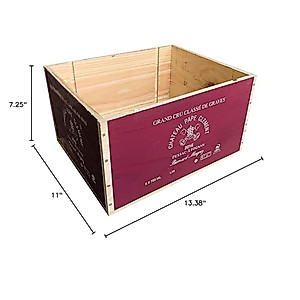 VINEREDESIGN 1 French Wine Crates 6btl, Wood Crates, Chateau Pape Clement, Gift Card Box, Wine Bar Home Decor, Gift Box, Storage Crates, Garden Box.