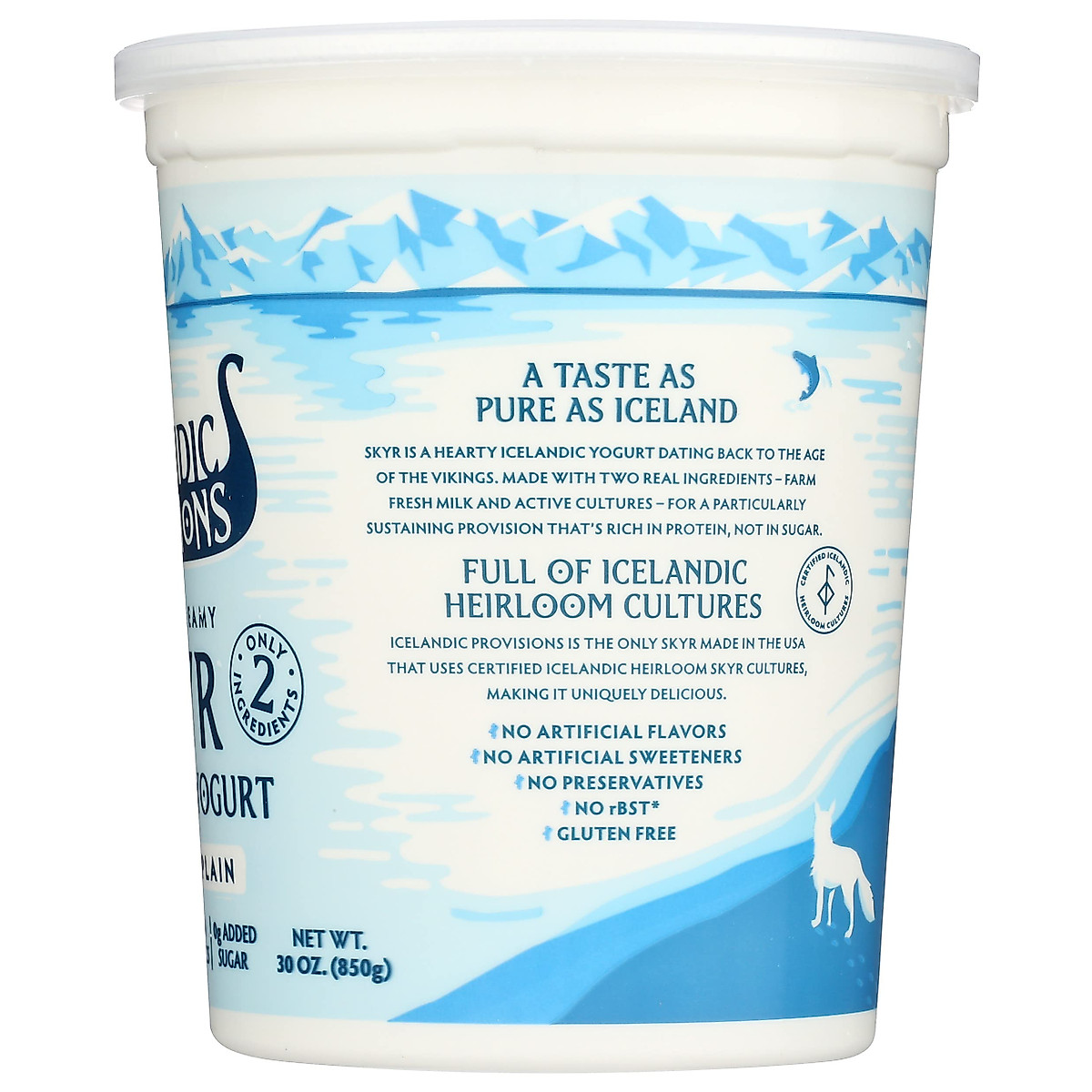Icelandic Provisions 30 oz Traditional Skyr Yogurt, Low Fat